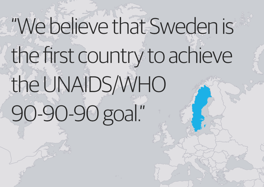 Sweden the first country to achieve UNAIDS/WHO 90-90-90 target | aidsmap